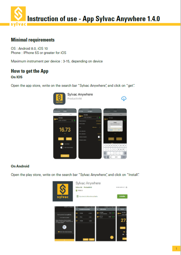 Data transmission - Sylvac